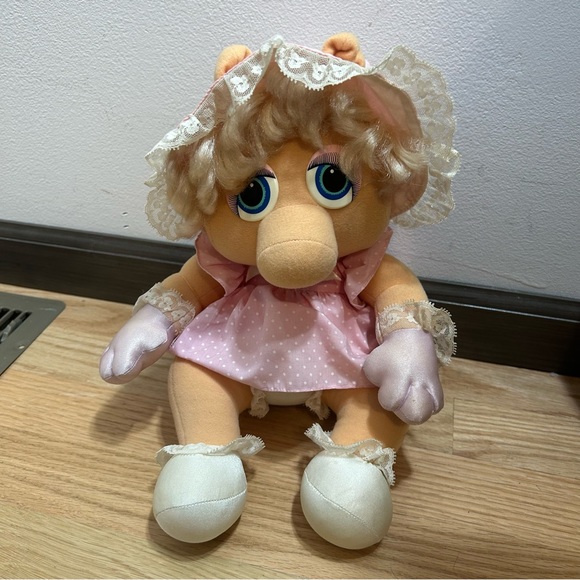 Disney | Toys | Vintage Miss Piggy Plush Stuffed 98s Muppet Babies Pink ...